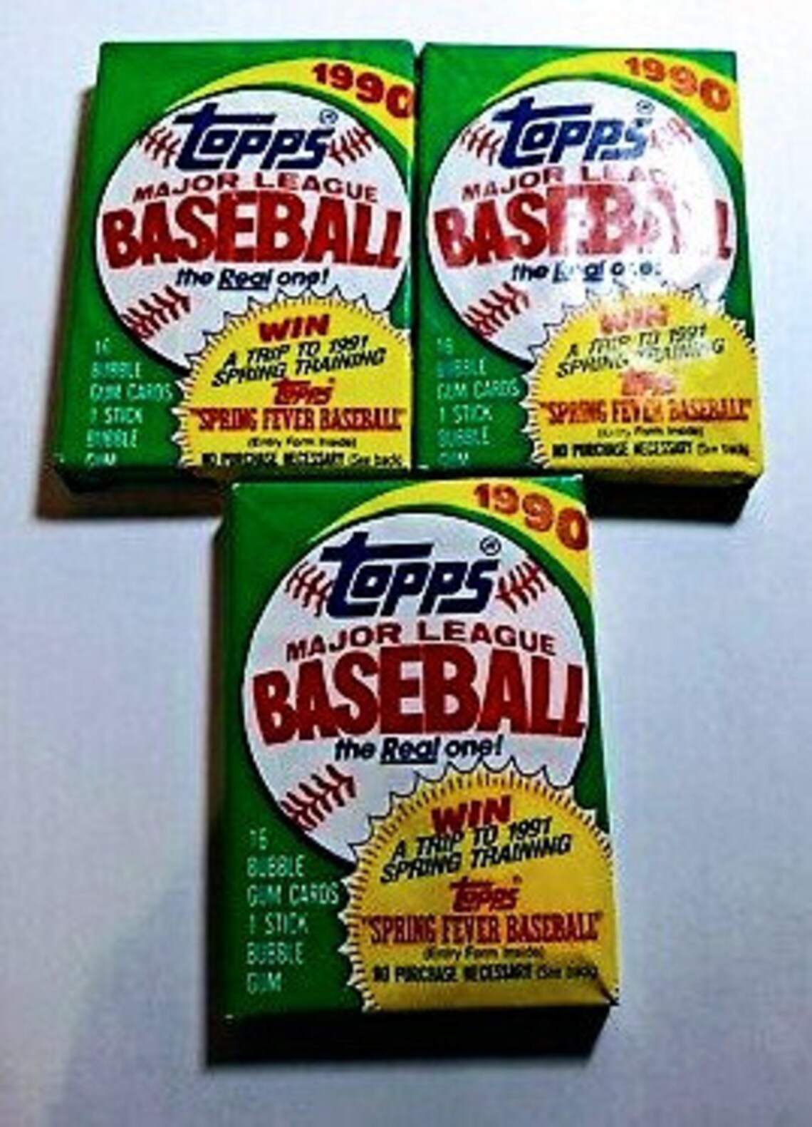 1990 Topps Baseball Wax Packs Lot Of Three 3 Possible Frank - Etsy