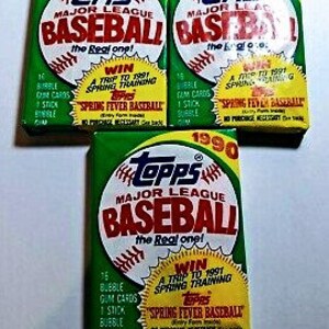 1990 Topps Baseball Wax Packs Lot Of Three 3 Possible Frank Thomas 