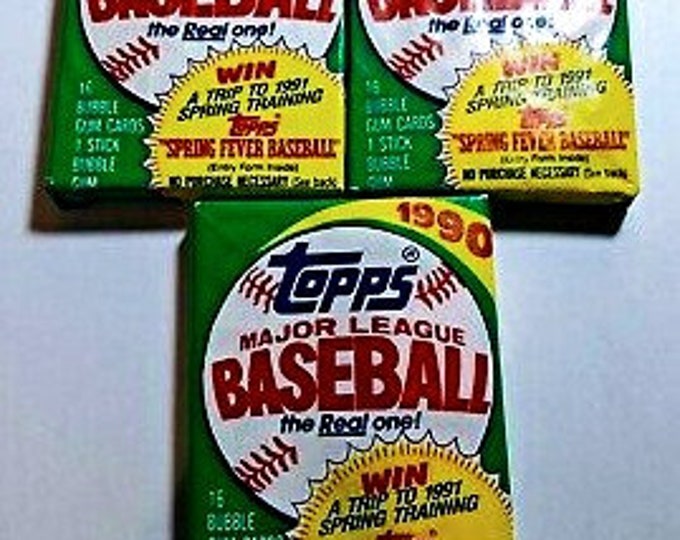 1990 Topps Baseball Wax Packs Unopened Lot of 4 - Etsy