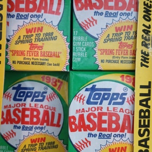 1987 Topps Baseball Unopened Wax Packs Lot Of Three (3) - Etsy