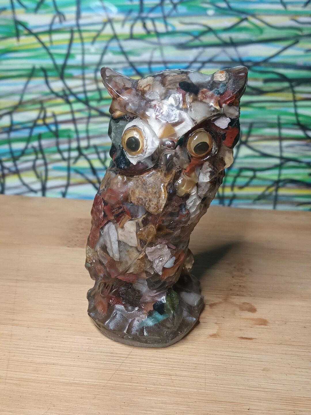 Vtg 1960s Lucite Acrylic Vomit Art Owl - Etsy
