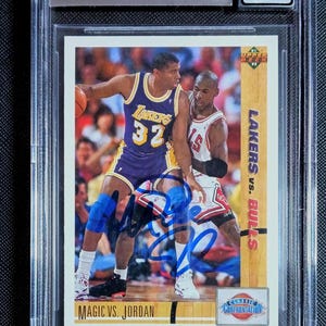 1991 Upper Deck Magic Johnson Vs Michael Jordan BGS 10 Magic Johnson ...