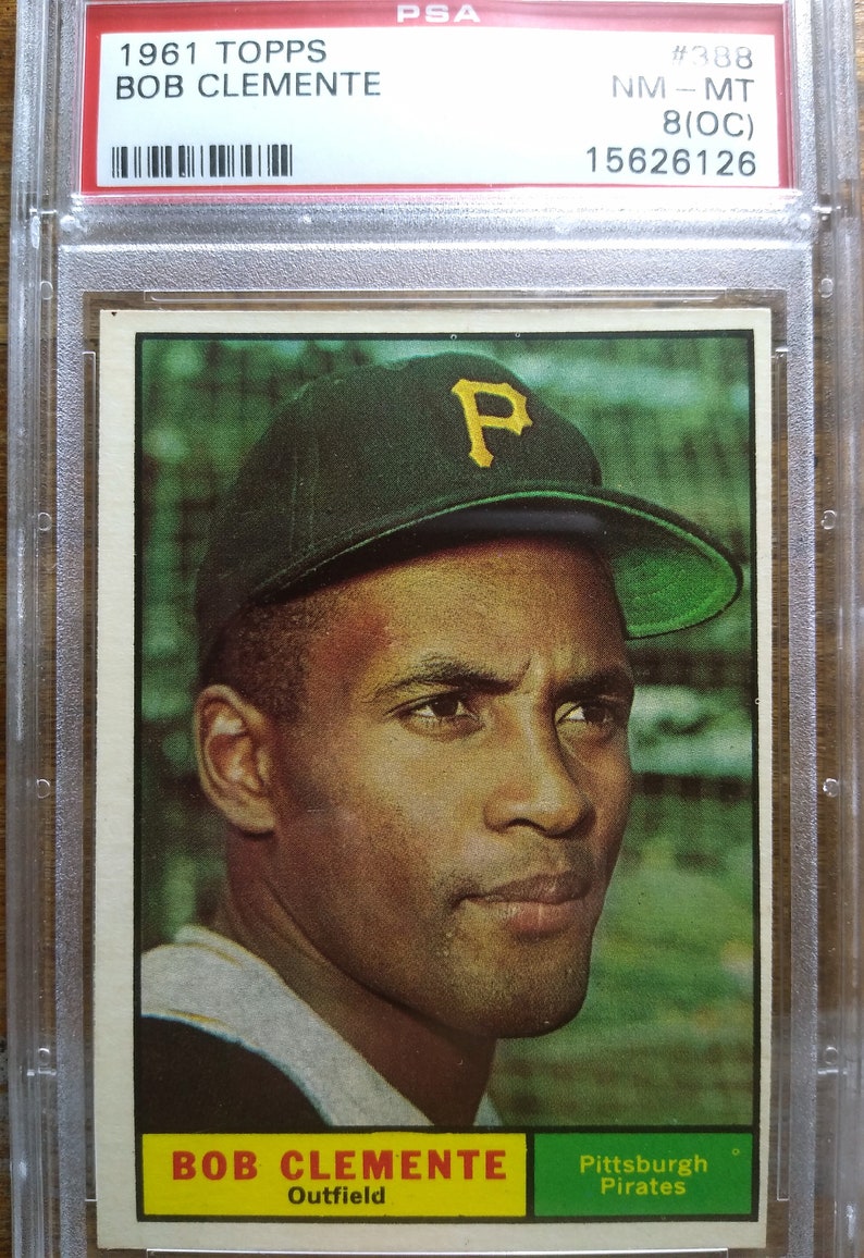1961 Topps 388 Roberto Clemente Pittsburgh Pirates Psa 8 OC NM MT - Etsy