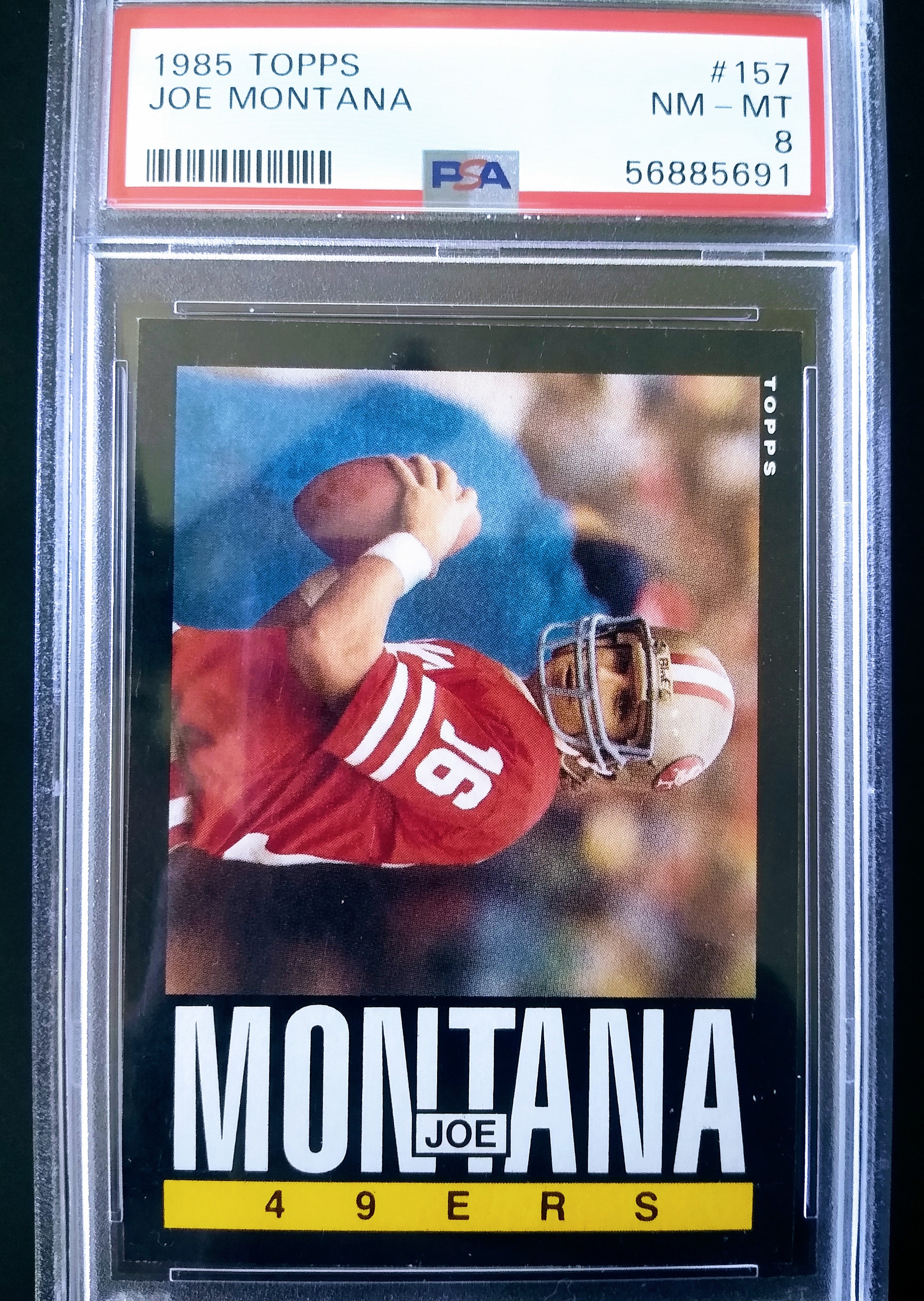1985 Topps Football 157joe Montana San Francisco 49ers PSA 8 - Etsy