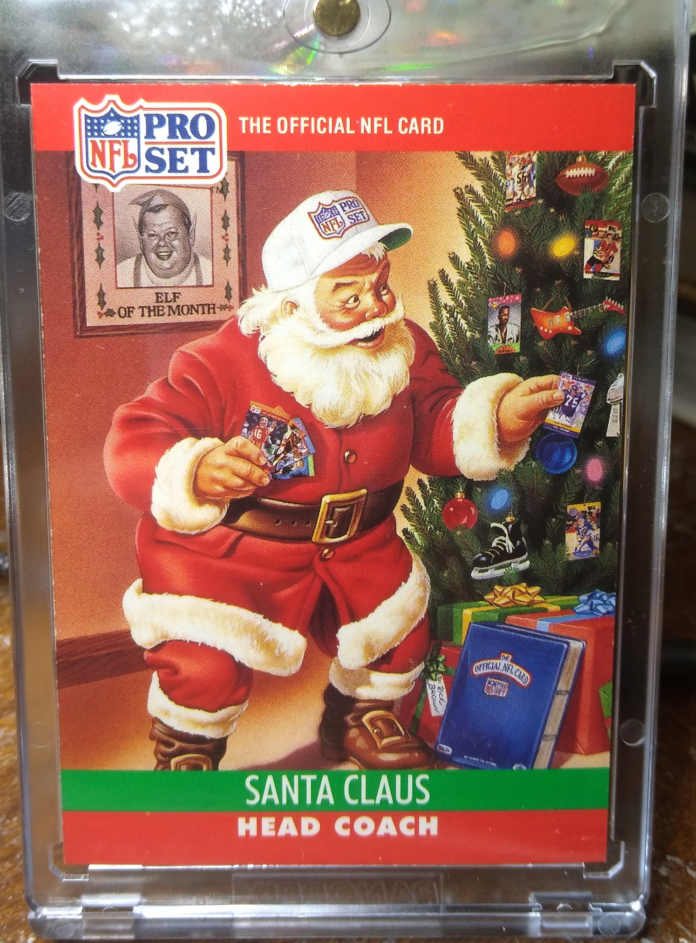 1990 Pro Set Football Santa Claus Head Coach Insert Nrmt Etsy