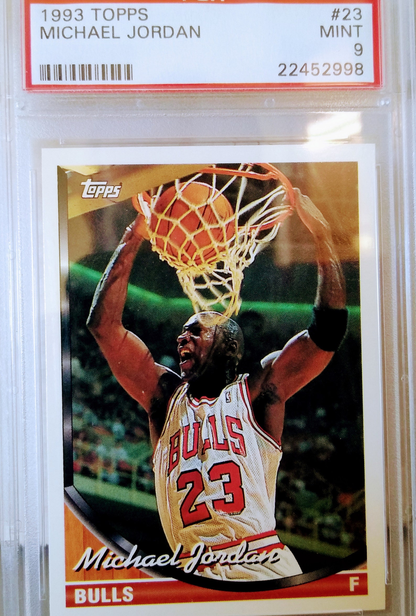 1993 Topps Basketball 23 Michael Jordan PSA 9 Mint HOF GOAT Chicago ...