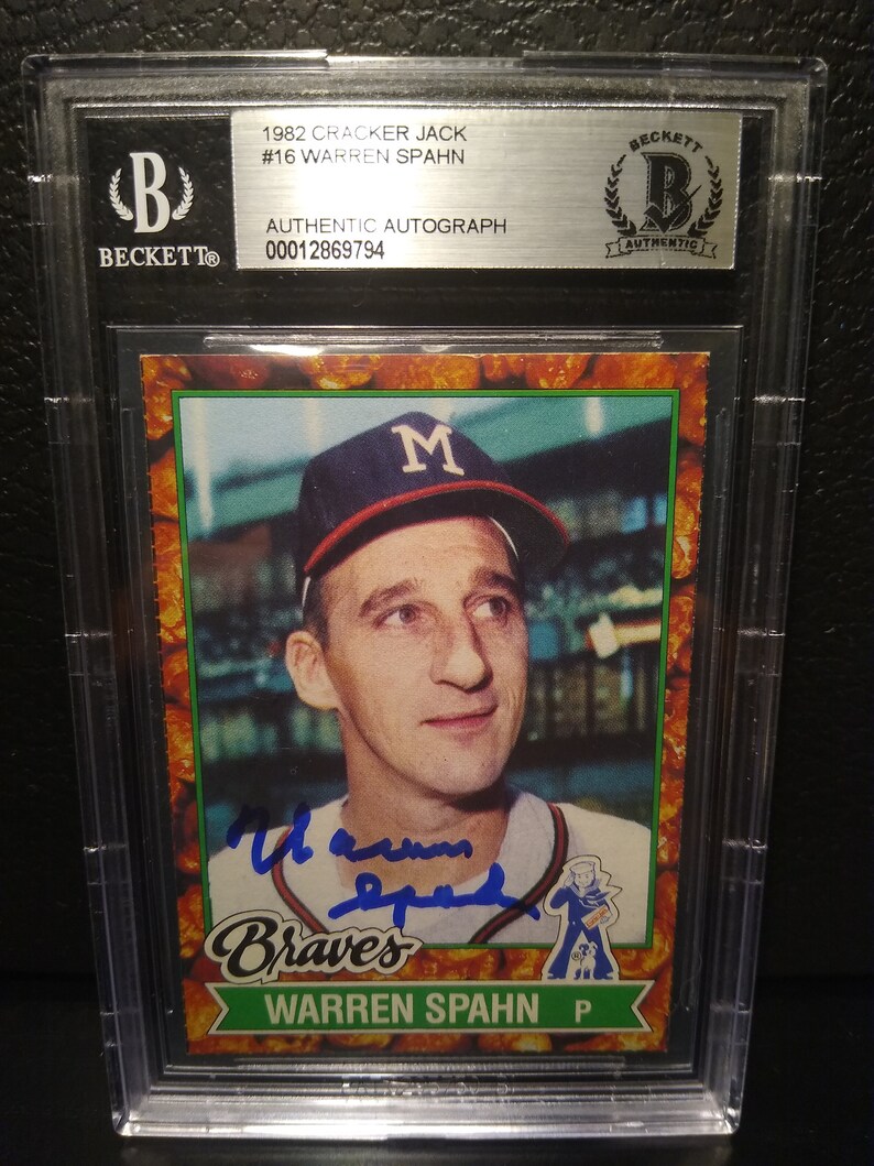 1982 Cracker Jack 16 Warren Spahn Beckett Authenticated - Etsy