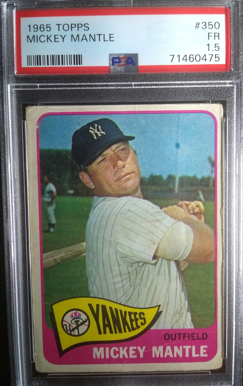1965 Topps Mickey Mantle 350 New York Yankees PSA 1.5 Fair - Etsy