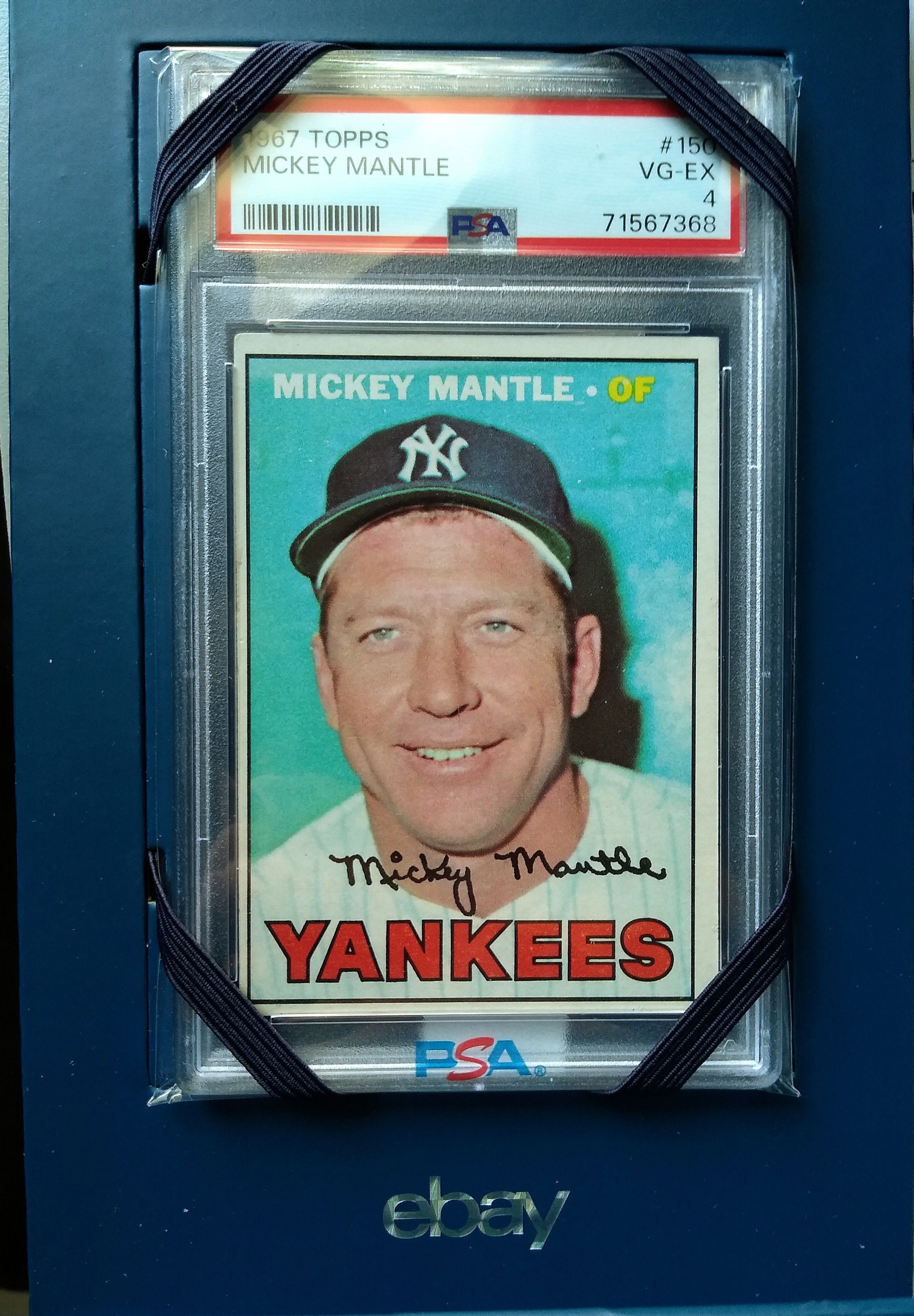 1967 Topps Mickey Mantle New York Yankees PSA 4 VG ex Ebay ...