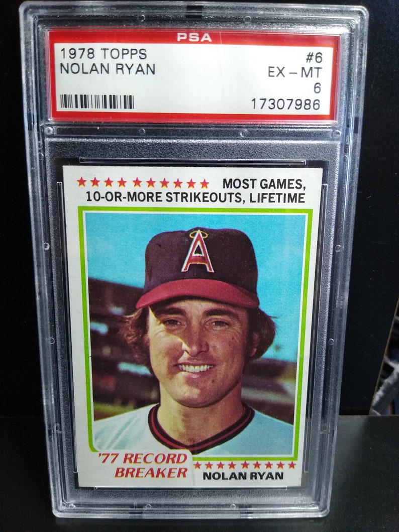 1978 Topps Nolan Ryan Record Breaker PSA 6 EX-MT | Etsy