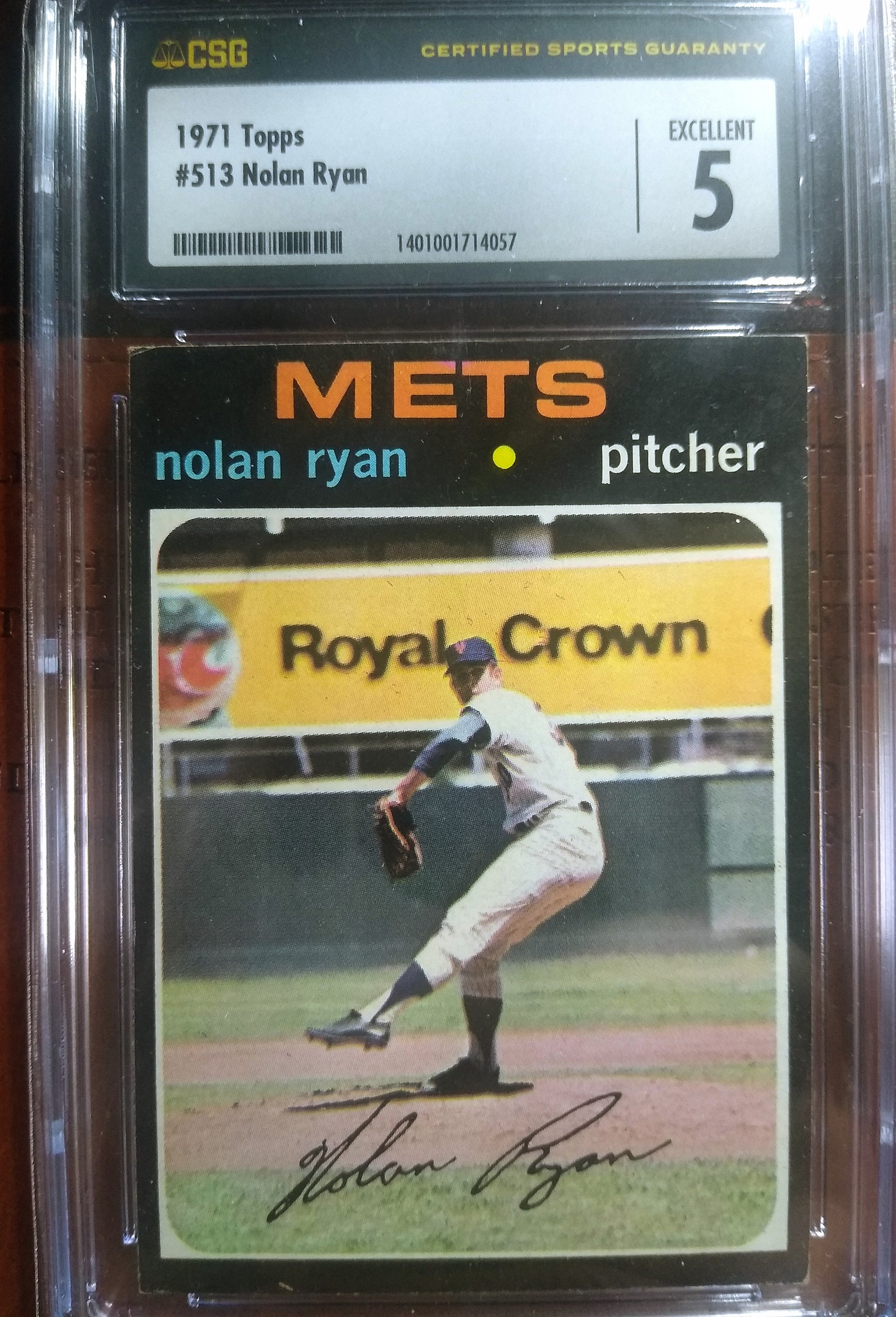 1971 Topps Nolan Ryan 513 New York Mets CSG 5 EX - Etsy