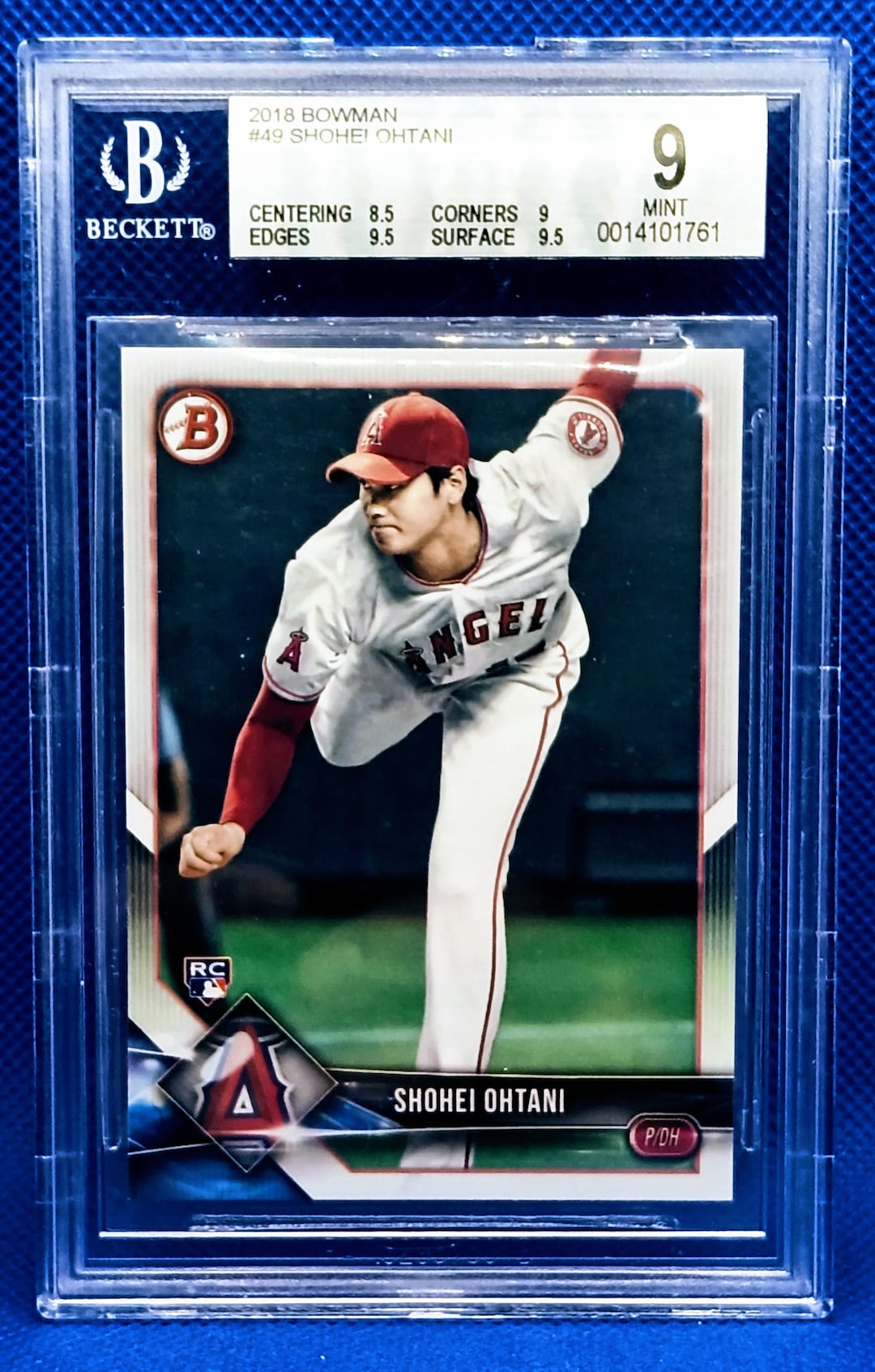 2018 Bowman 49 Shohei Ohtani Rookie Card Los Angeles Dodgers Angels BGS ...