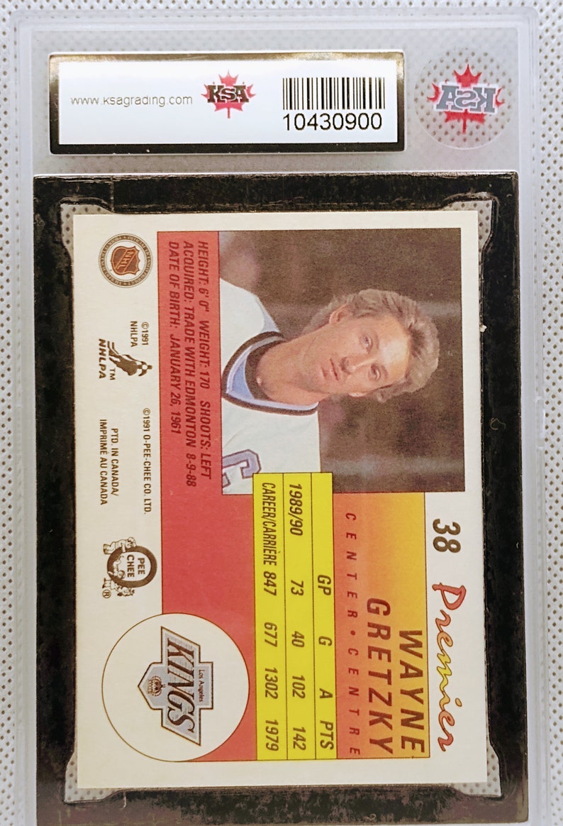 1990-91 O-pee-chee Premier 38 Wayne Gretzky Los Angeles Kings - Etsy