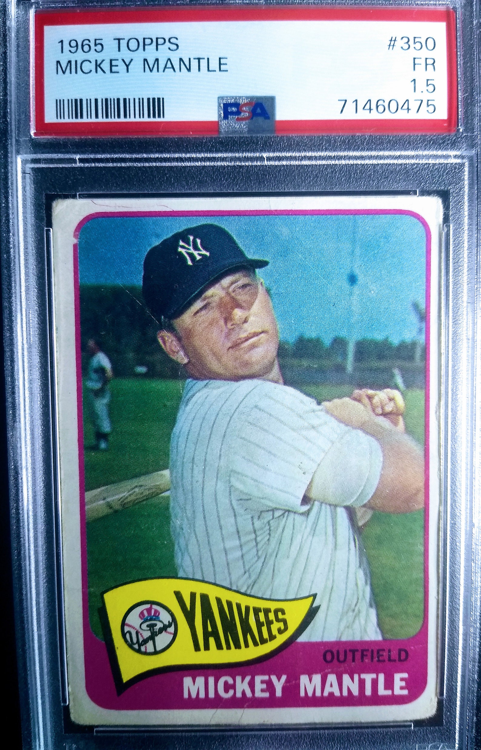 1965 Topps Mickey Mantle 350 New York Yankees PSA 1.5 Fair - Etsy