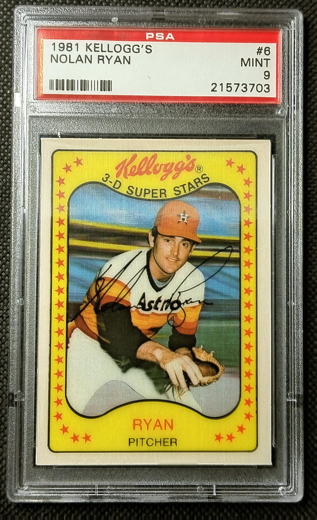 1981 Kellogg's Nolan Ryan Houston Astros 3-D Superstars PSA 9 Mint - Etsy