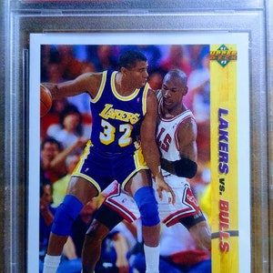1991 Upper Deck Magic Johnson Vs Michael Jordan PSA 9 Mint - Etsy