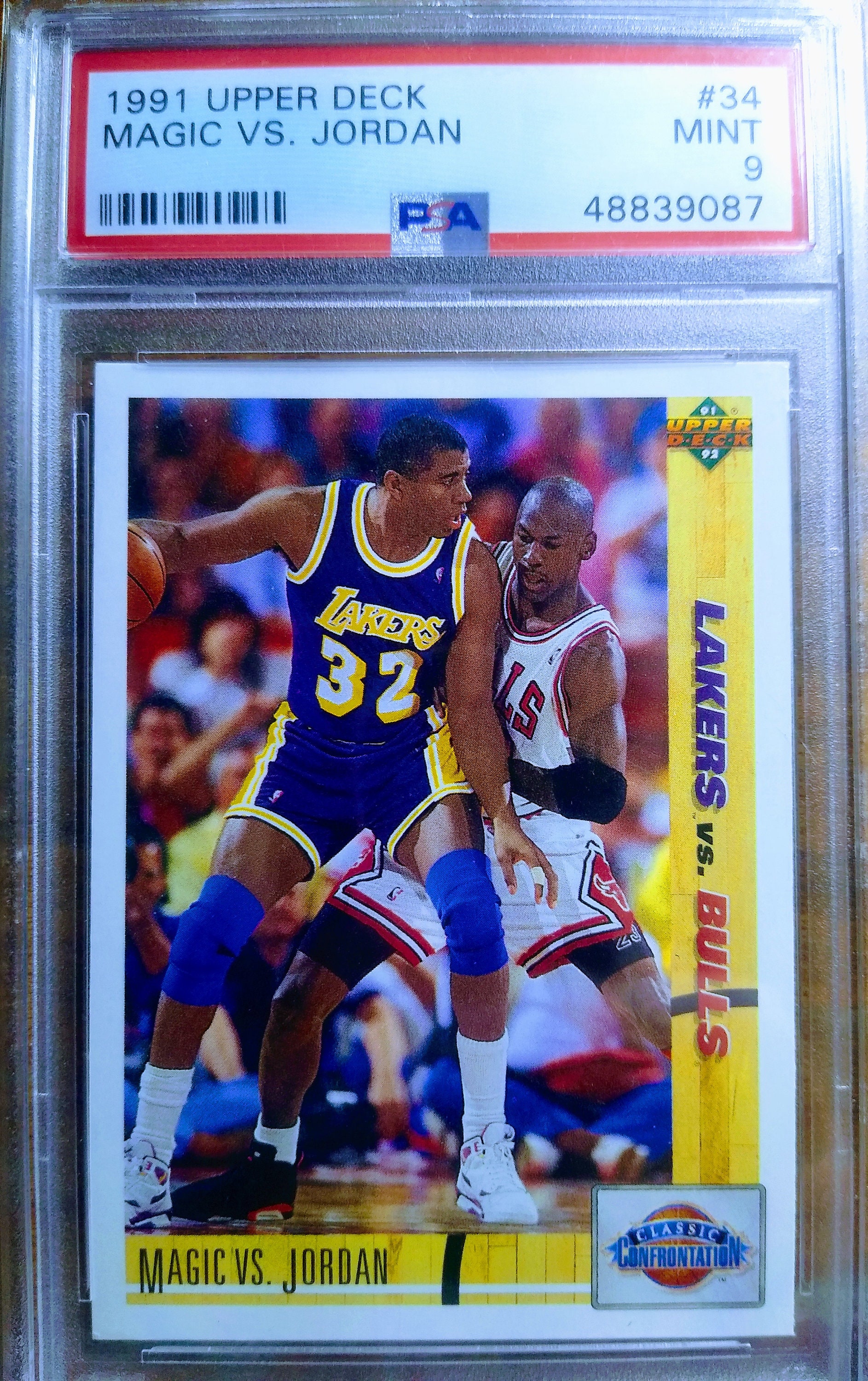 1991 Upper Deck Magic Johnson Vs Michael Jordan PSA 9 Mint - Etsy