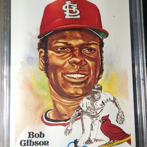 Bob Gibson PSA Authentic Autograph Perez Steele Hall of Fame Post Card ...