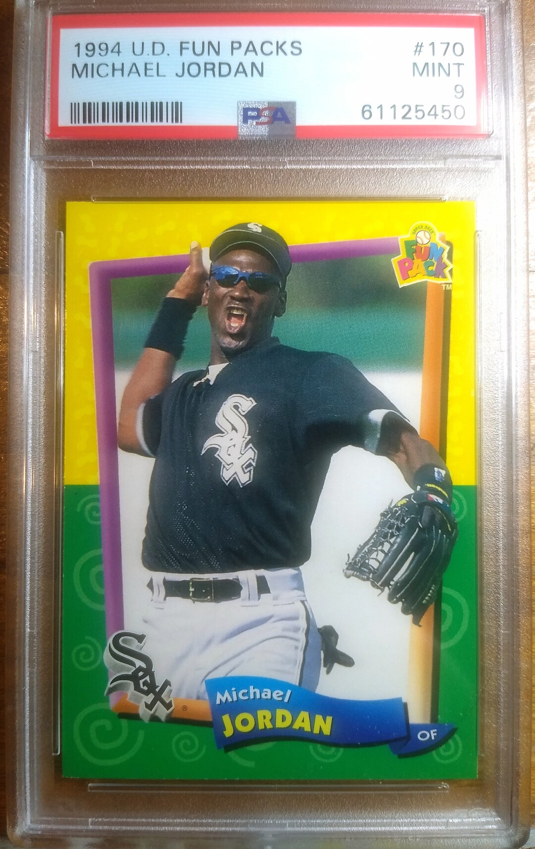 1994 Upper Deck Fun Packs Michael Jordan Chicago White Sox Rookie PSA 9 ...