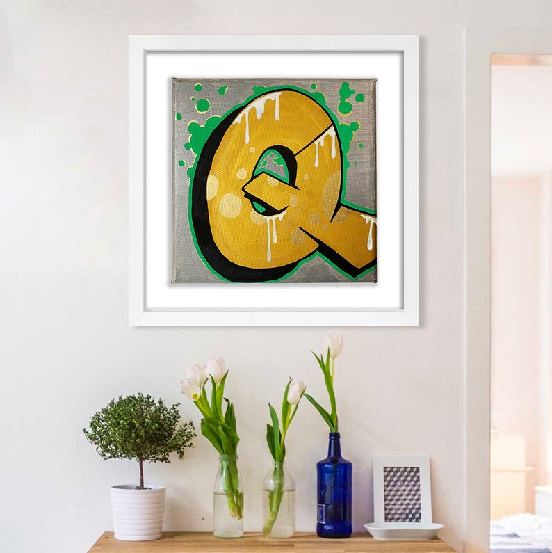 Graffiti Letter Q Art Print 12x12 Inches Signed & Numbered X/10 - Etsy