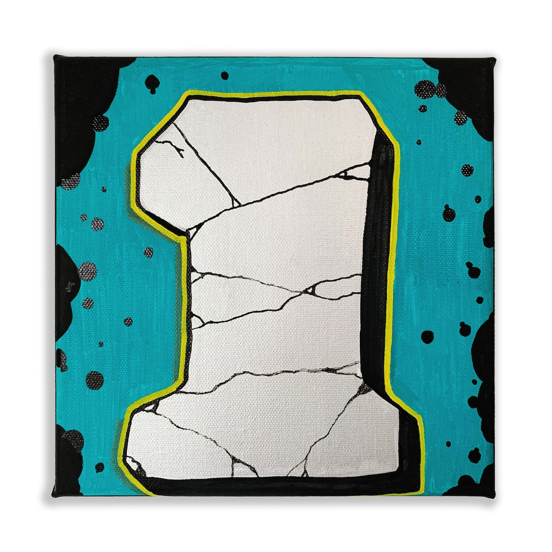 Graffiti Number 1 Art Print 12x12 Inches Signed & Numbered X/10 - Etsy