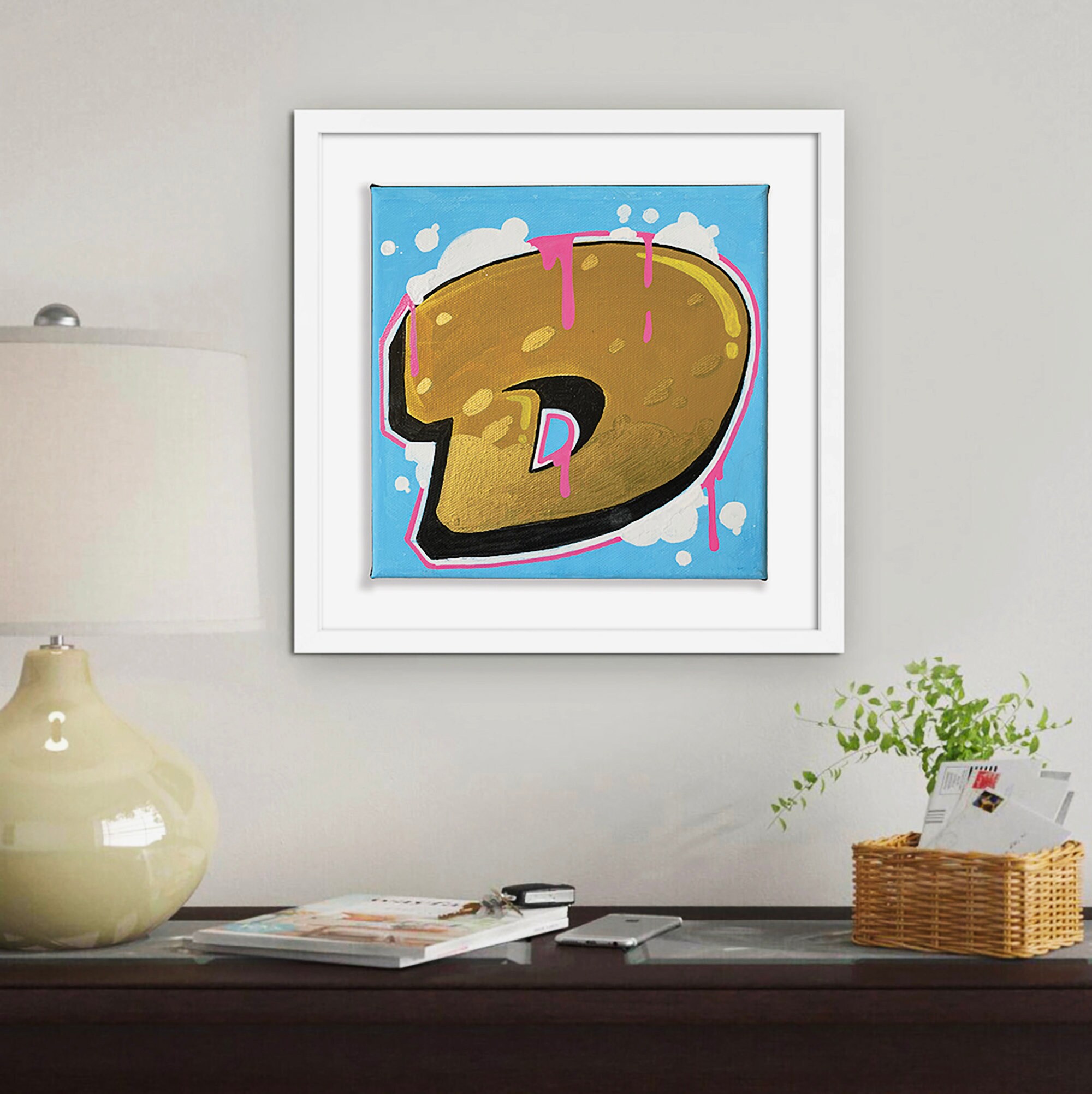 Graffiti Letter D Art Print 12x12 inches Signed & Numbered | Etsy