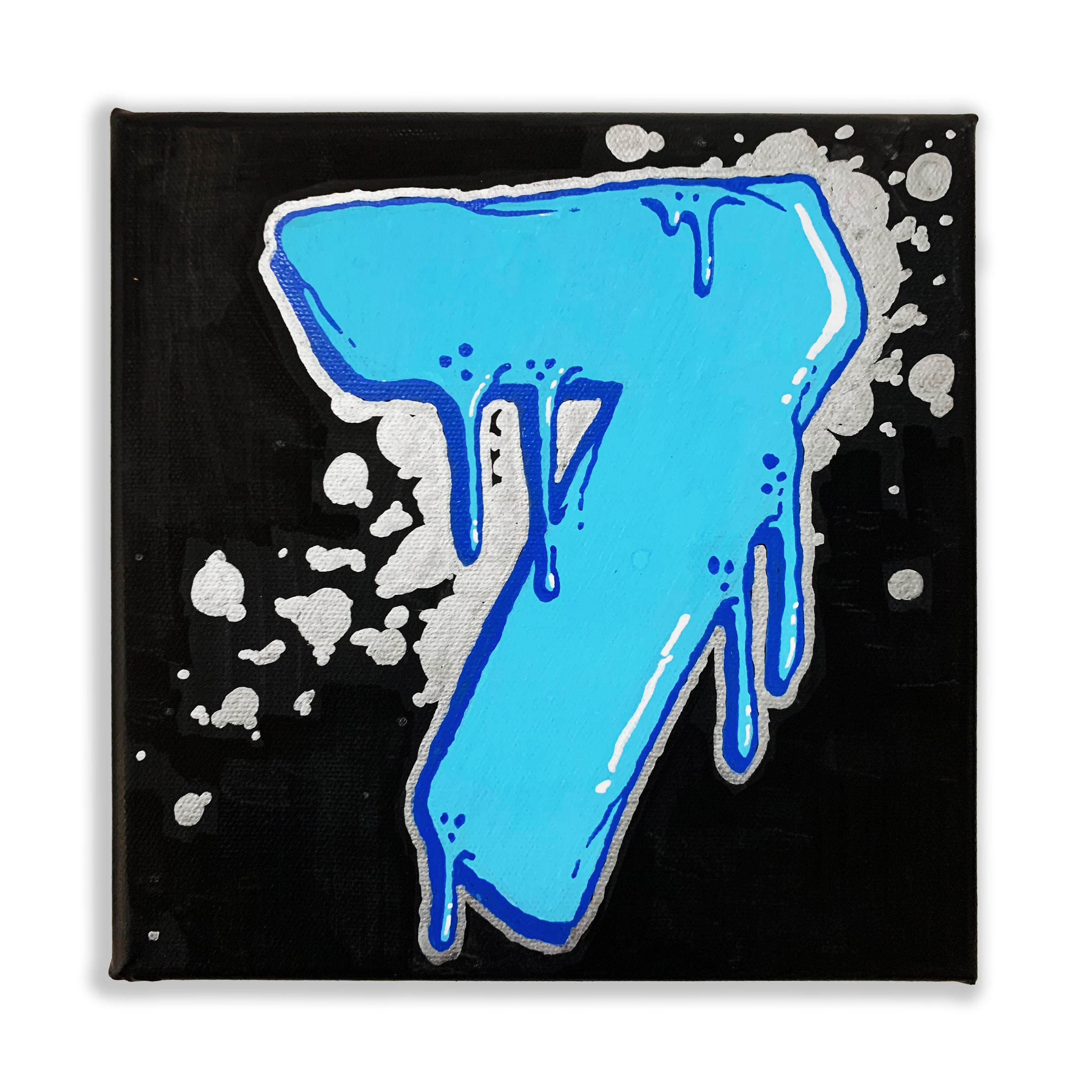 Graffiti Number 7 Art Print 12x12 Inches Signed & Numbered X/10 - Etsy