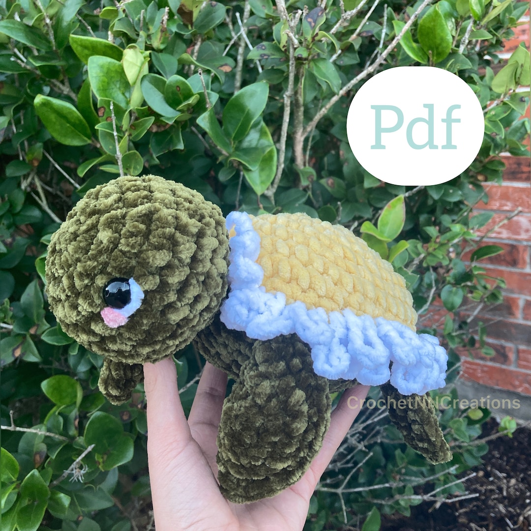 Crochet Daisy Turtle Pfd Pattern, Crochet Flower Turtle, Easy Crochet ...