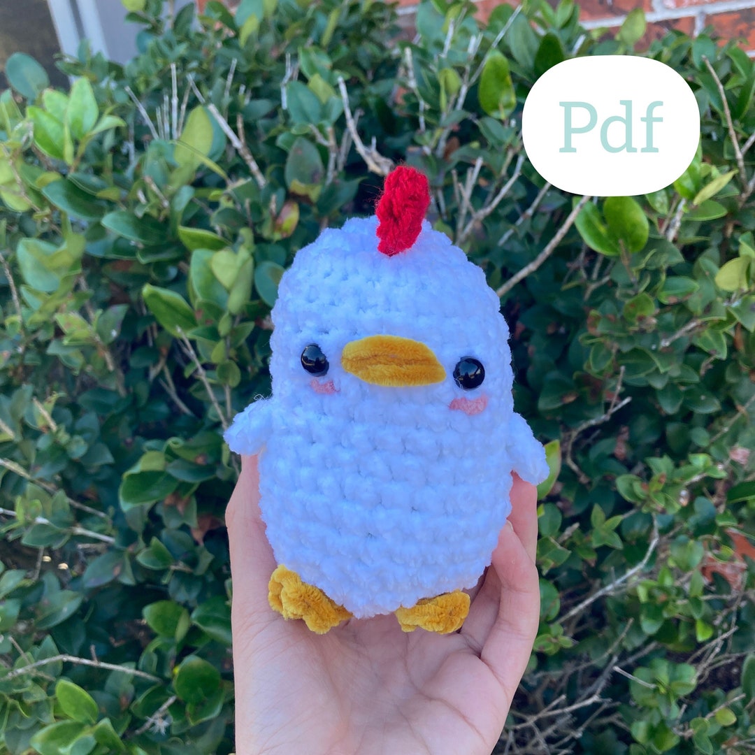 Crochet Chicken Plushie Pdf Pattern, Cute, Cute Amigaumi, Amigarumi ...
