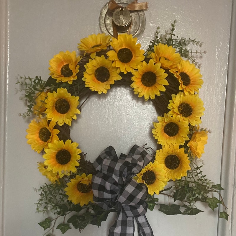 Sunflower Door Wreath - Etsy