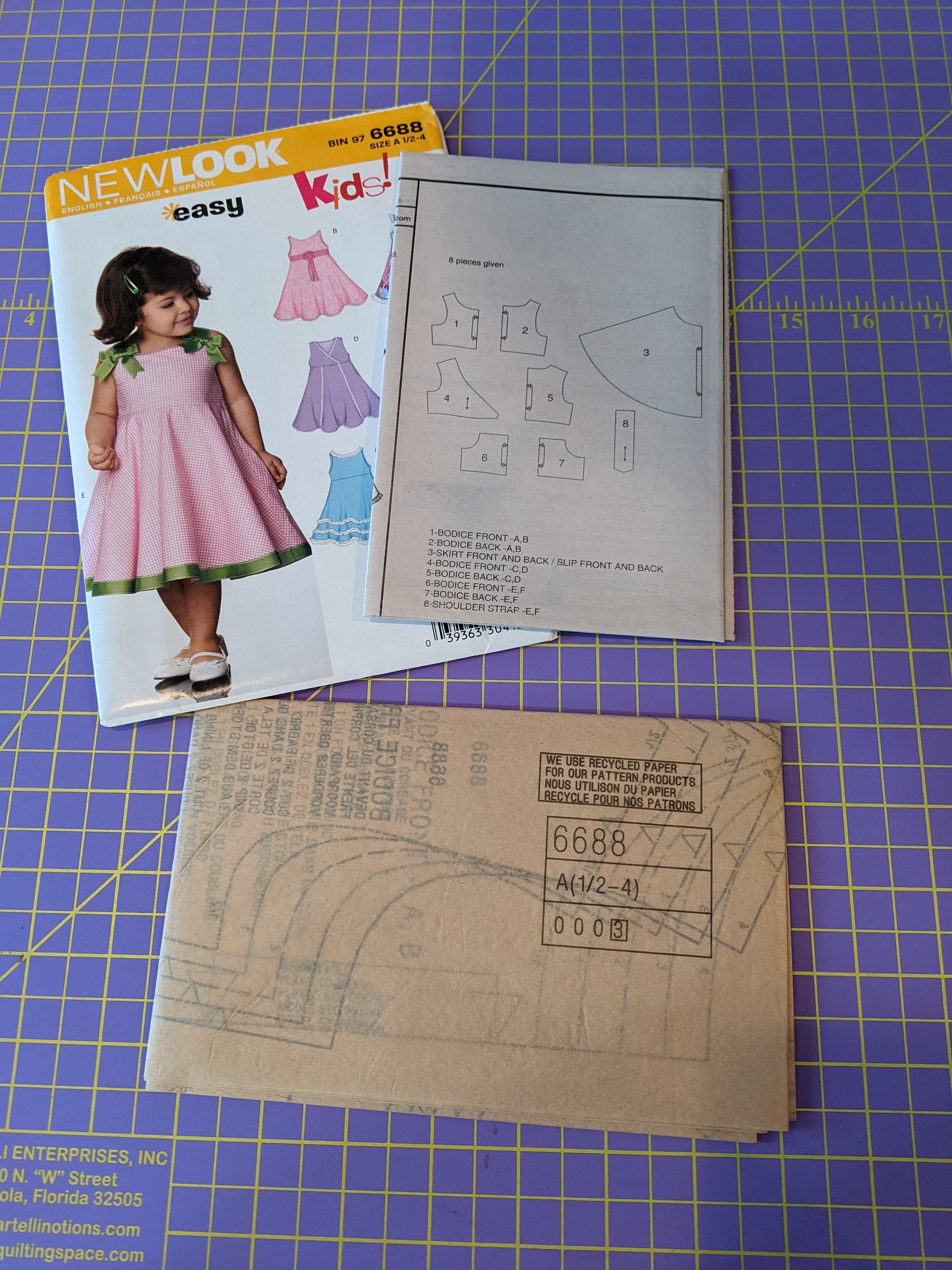 Uncut Factory Folded New Look Kids Easy 6688 Size A Toddler | Etsy