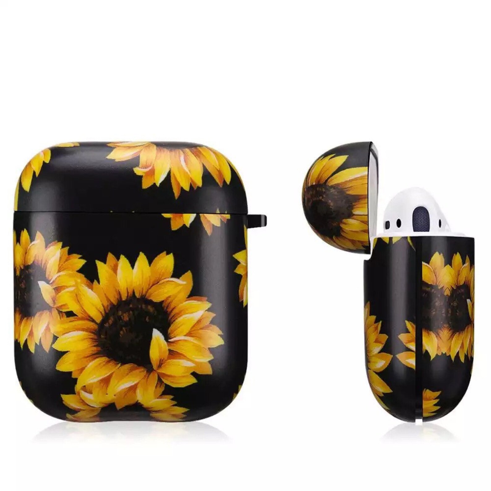 Sunflower AirPod Case with Keychain Cute AirPod Case Black | Etsy