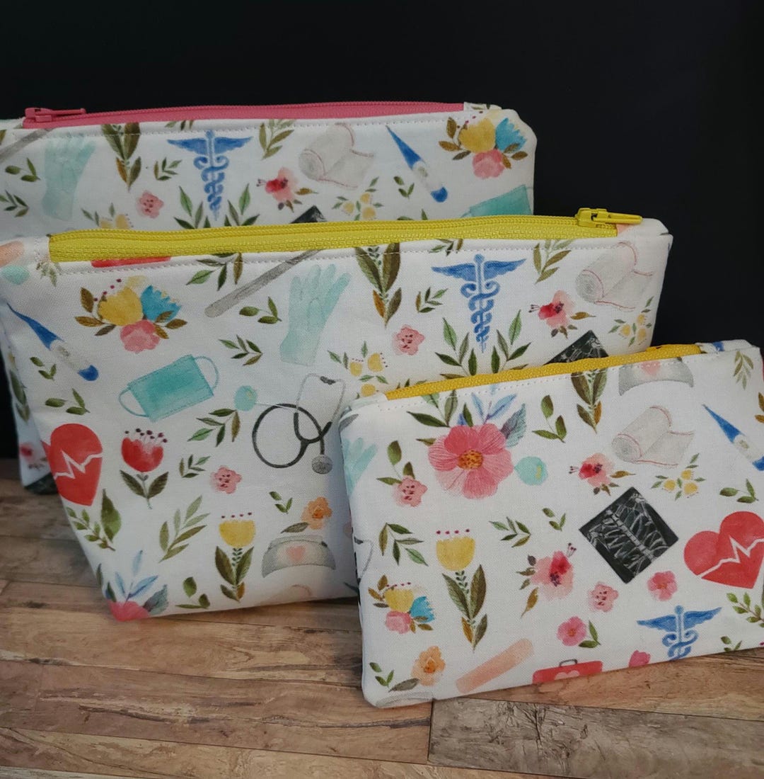 Medical Theme Zipper Pouches, Nurses Gift, Doctors, First Responders ...
