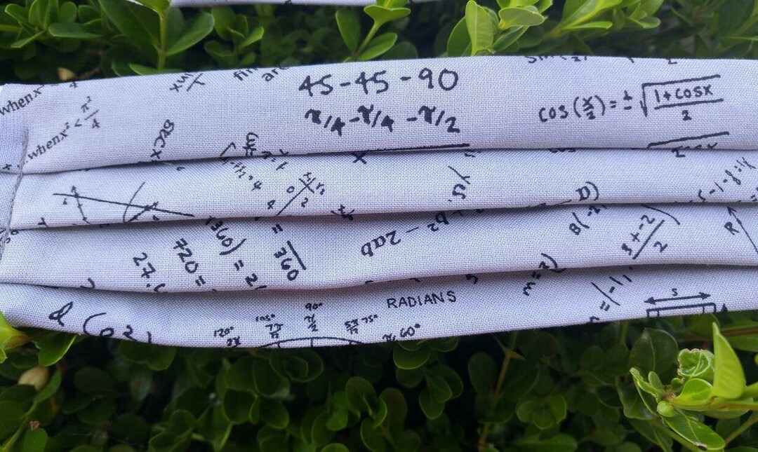 Math Face Mask Engineer Face Mask STEM Facemask Handmade - Etsy UK