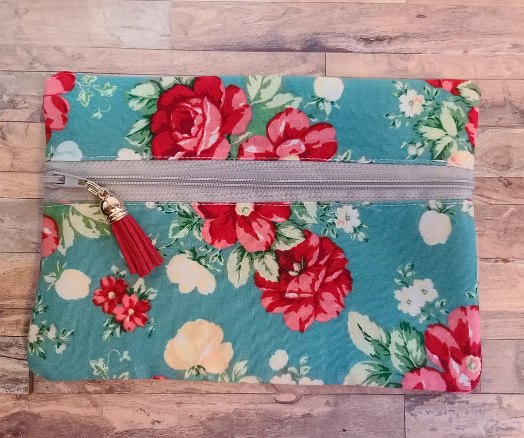 Floral Fabric Zipper Pouch, Fabric Zip Bag, Fabric Bag, Gift Bag ...
