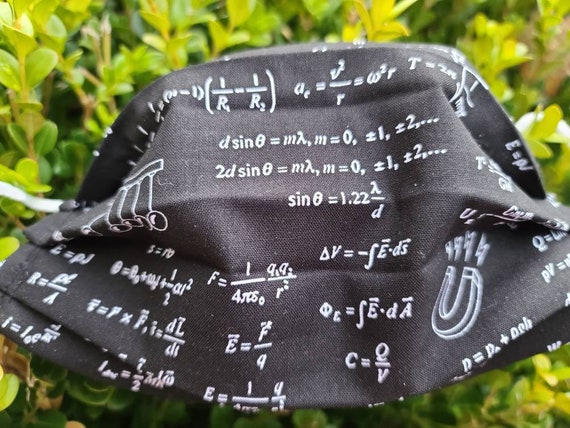 Physics Face Mask Engineer Face Mask STEM Facemask Handmade | Etsy