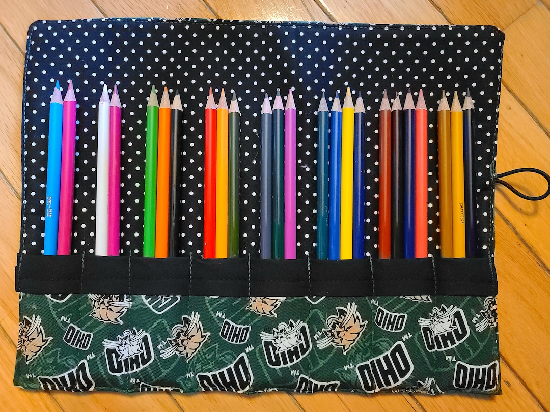 Ohio University Fabric Pencil Holder,rollup Pencil Holder,artist Case ...