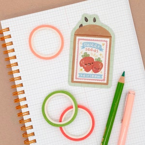 Strawberry Seeds Vinyl Sticker Kawaii Sticker Cute Plant | Etsy