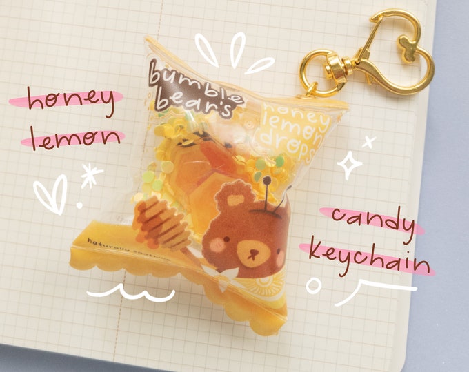 Honey Bear Shaker Keychain Candy Keychain Cute Animal | Etsy
