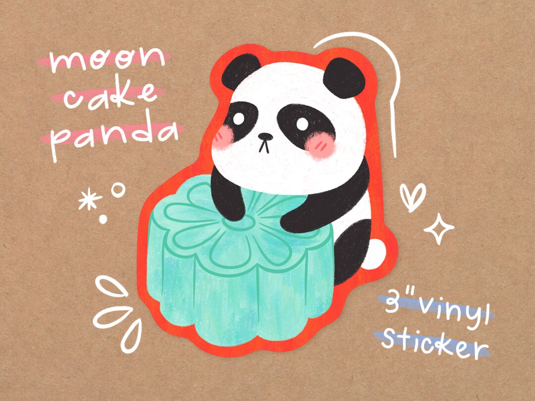 Panda Vinyl Sticker Kawaii Sticker Cute Panda Sticker Cute Stationery ...