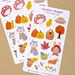 Autumn Sticker Sheet Fall Stickers Kawaii Stickers Cute Stationery ...