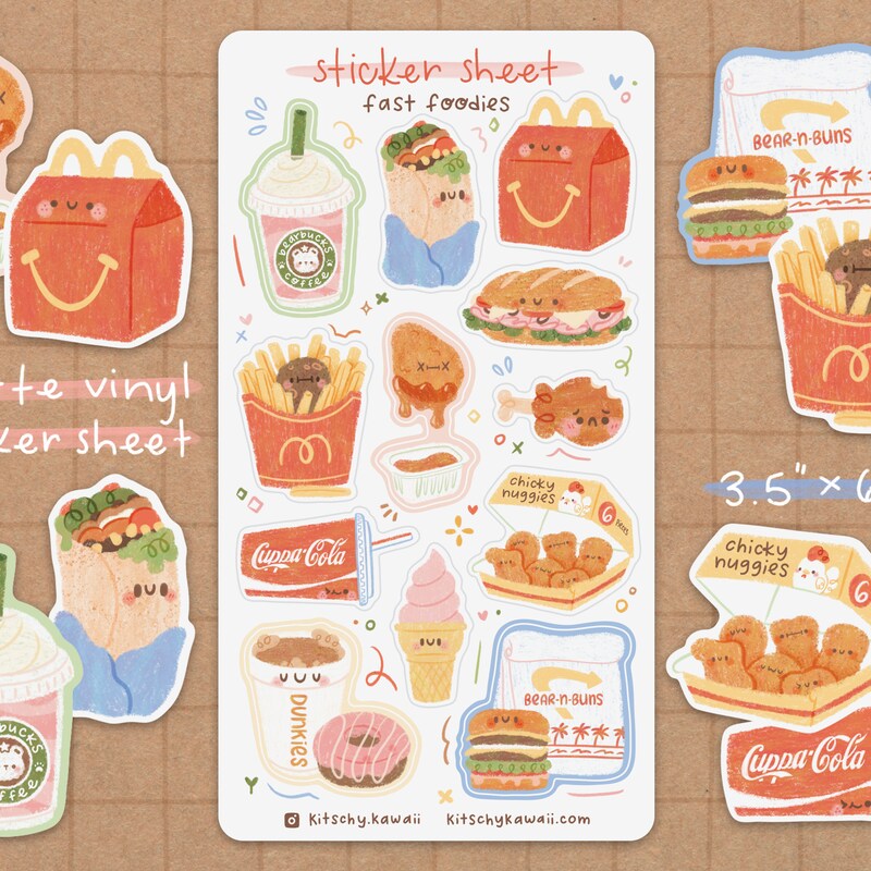 Food Stickers - Etsy