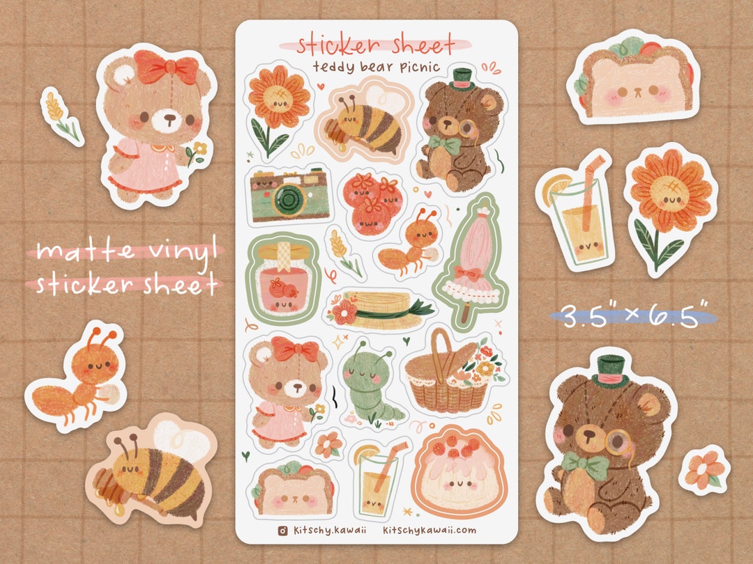 Cottagecore Sticker Sheet Cute Stickers Kawaii Stickers Cute Stationery ...
