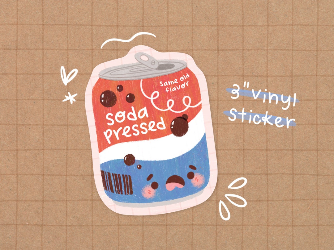 Soda Vinyl Sticker Kawaii Sticker Depression Sticker - Etsy