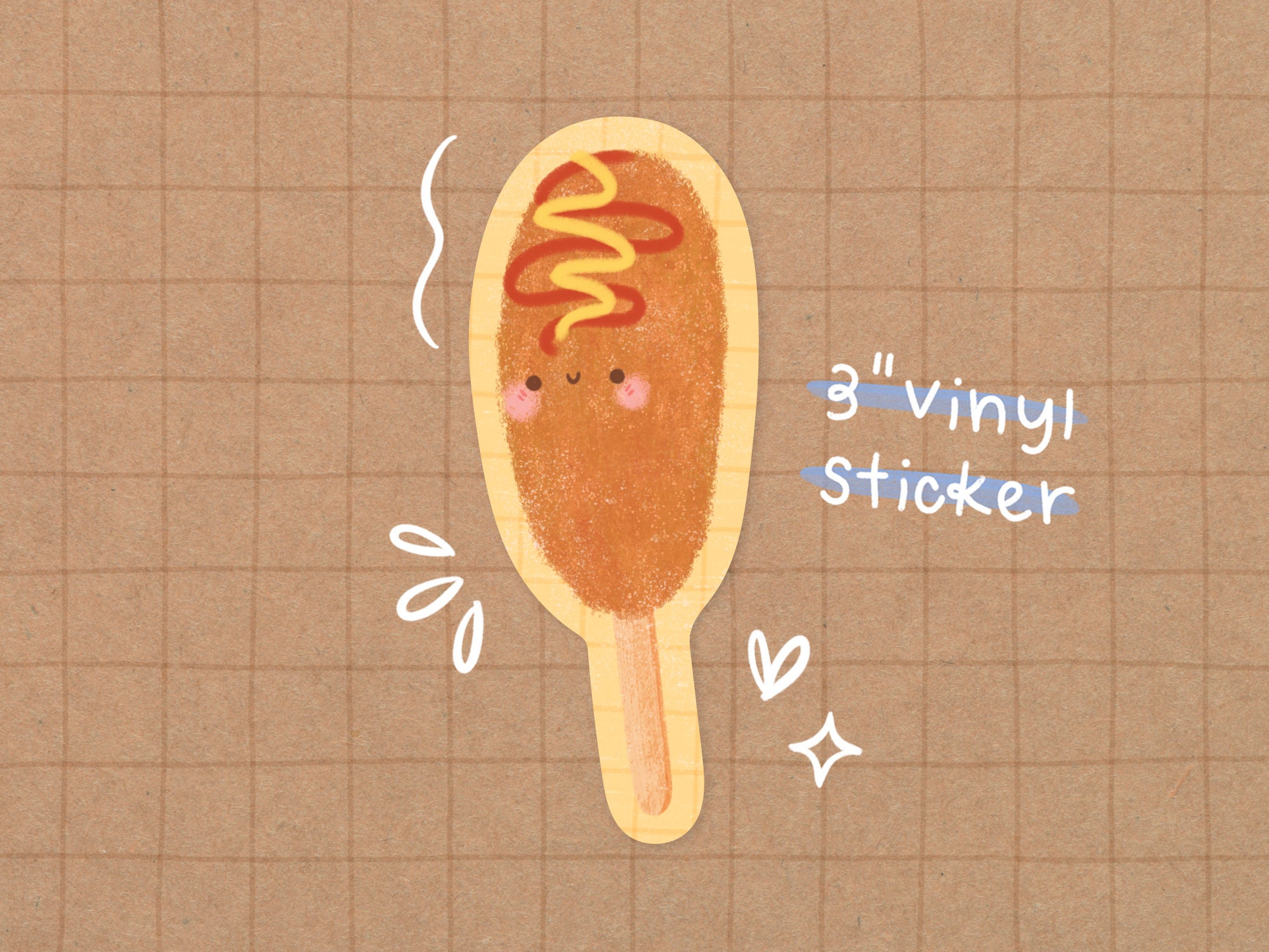 Korean Corn Dog Sticker - Etsy