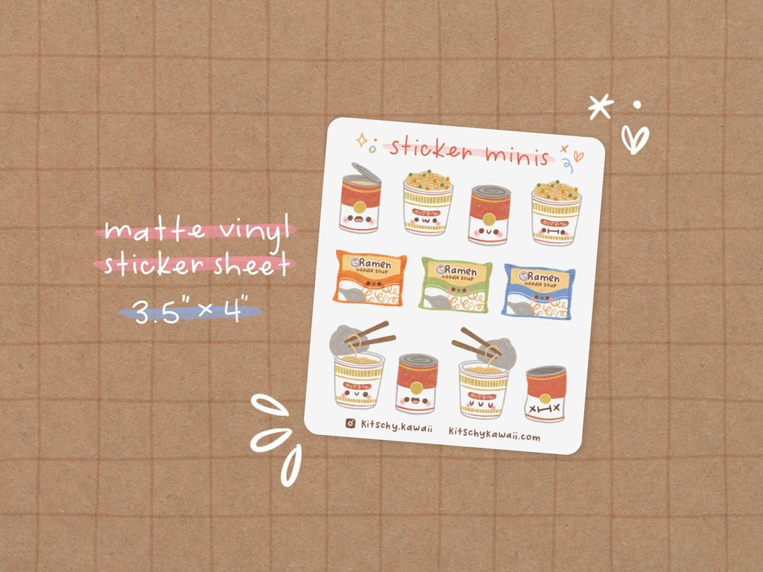 Soup Mini Sticker Sheet Cute Stickers Cute Food Stickers Cute ...