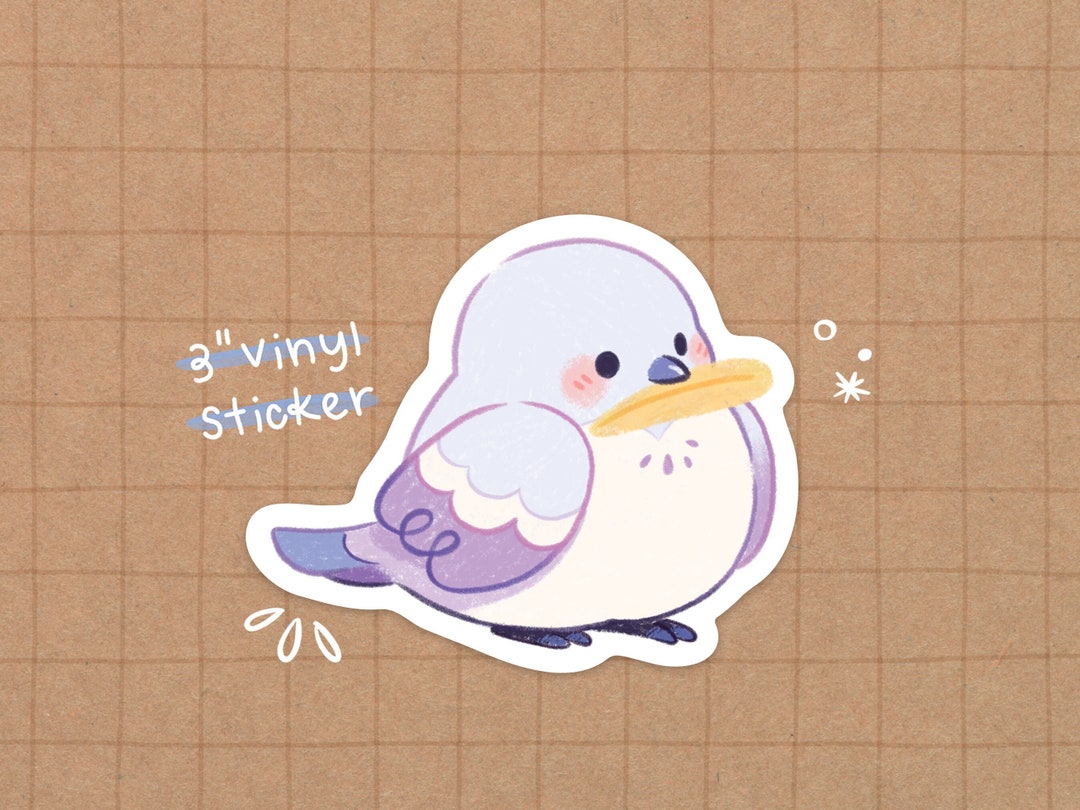 French Fry Bird Vinyl Sticker Kawaii Sticker Cute Bird Sticker Cute ...
