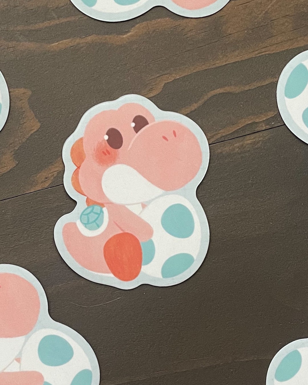 Video Game Pink Dino Sticker Cute Yoshi Sticker Kawaii Sticker Cute ...