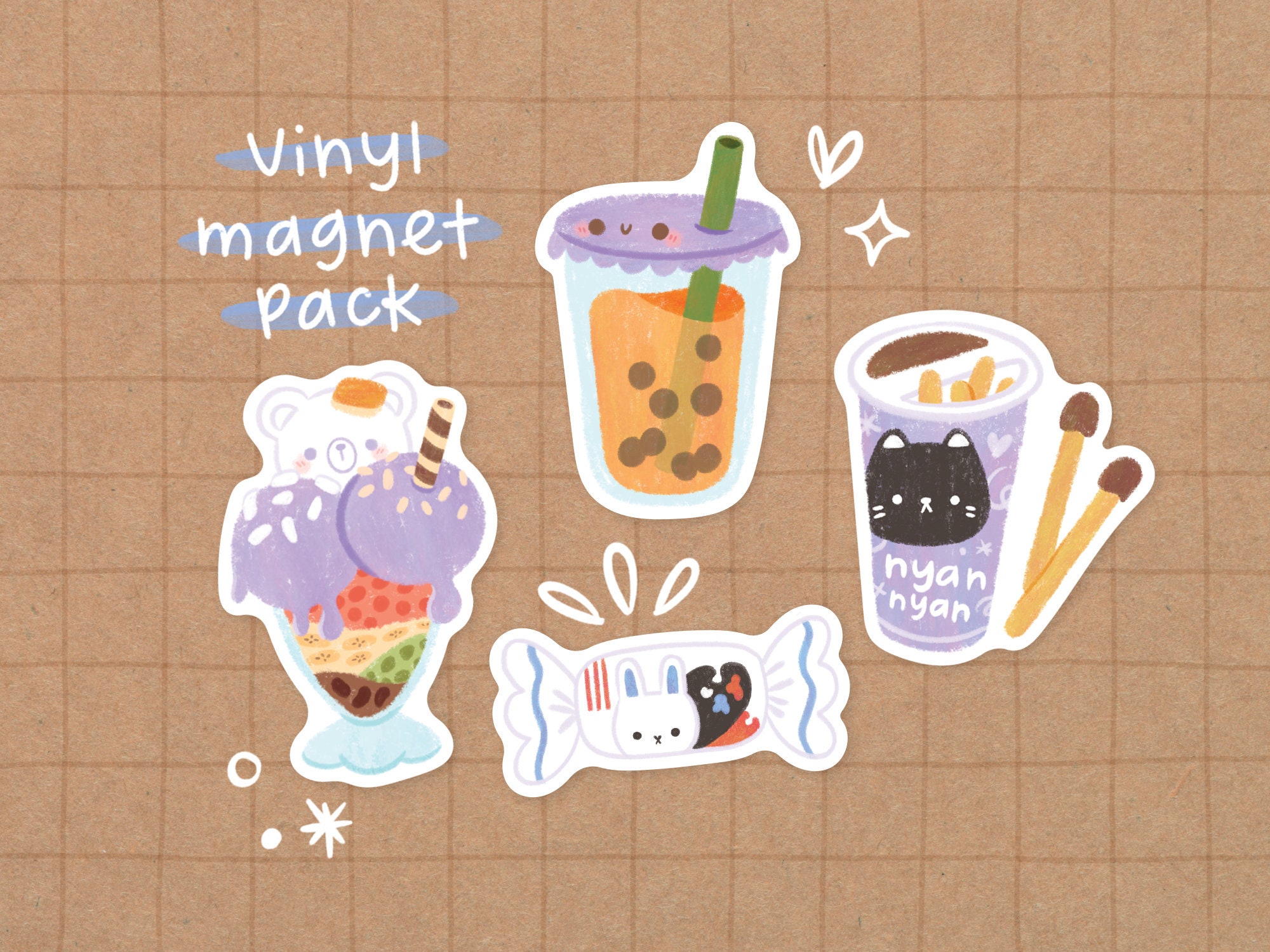 Asian Snacks 1 Magnet Pack Kawaii Magnet Cute Food Magnet - Etsy