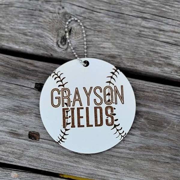 Baseball Bag Tag - Etsy